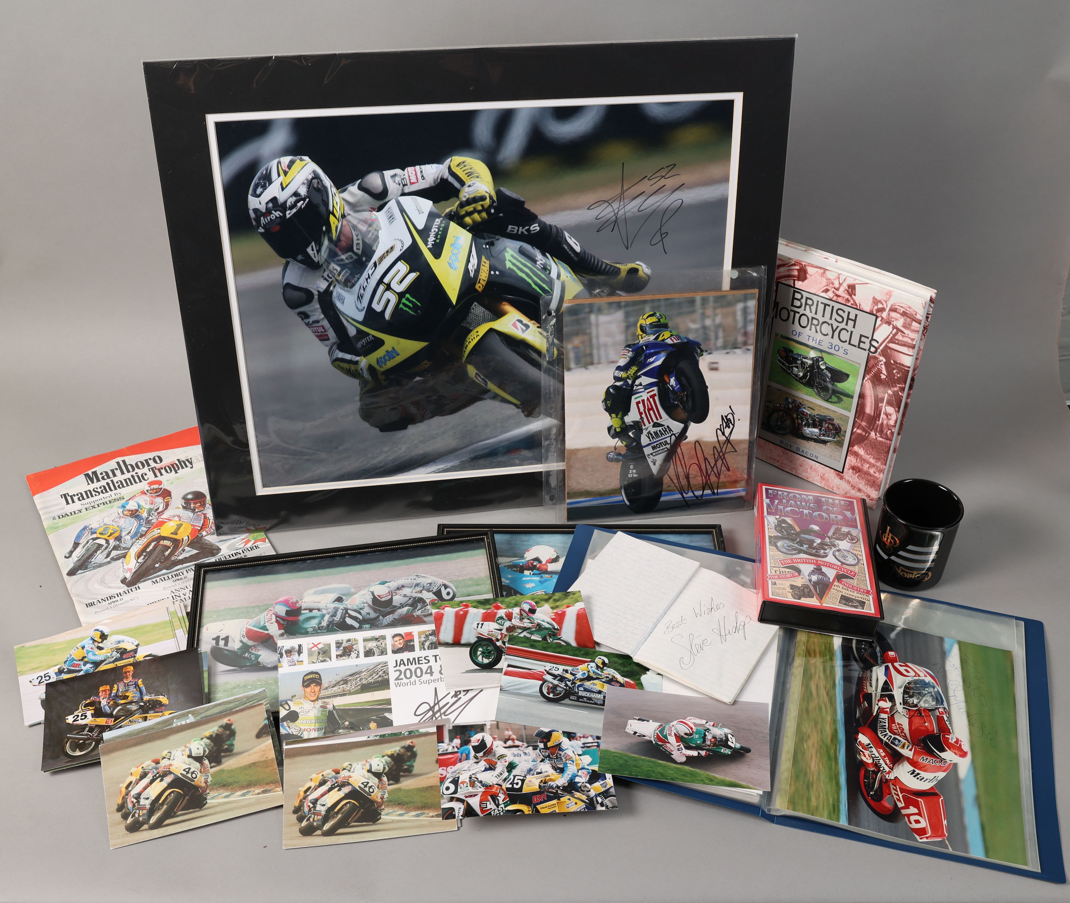 Bonhams Cars : A quantity of motorcycle memorabilia ((Qty))
