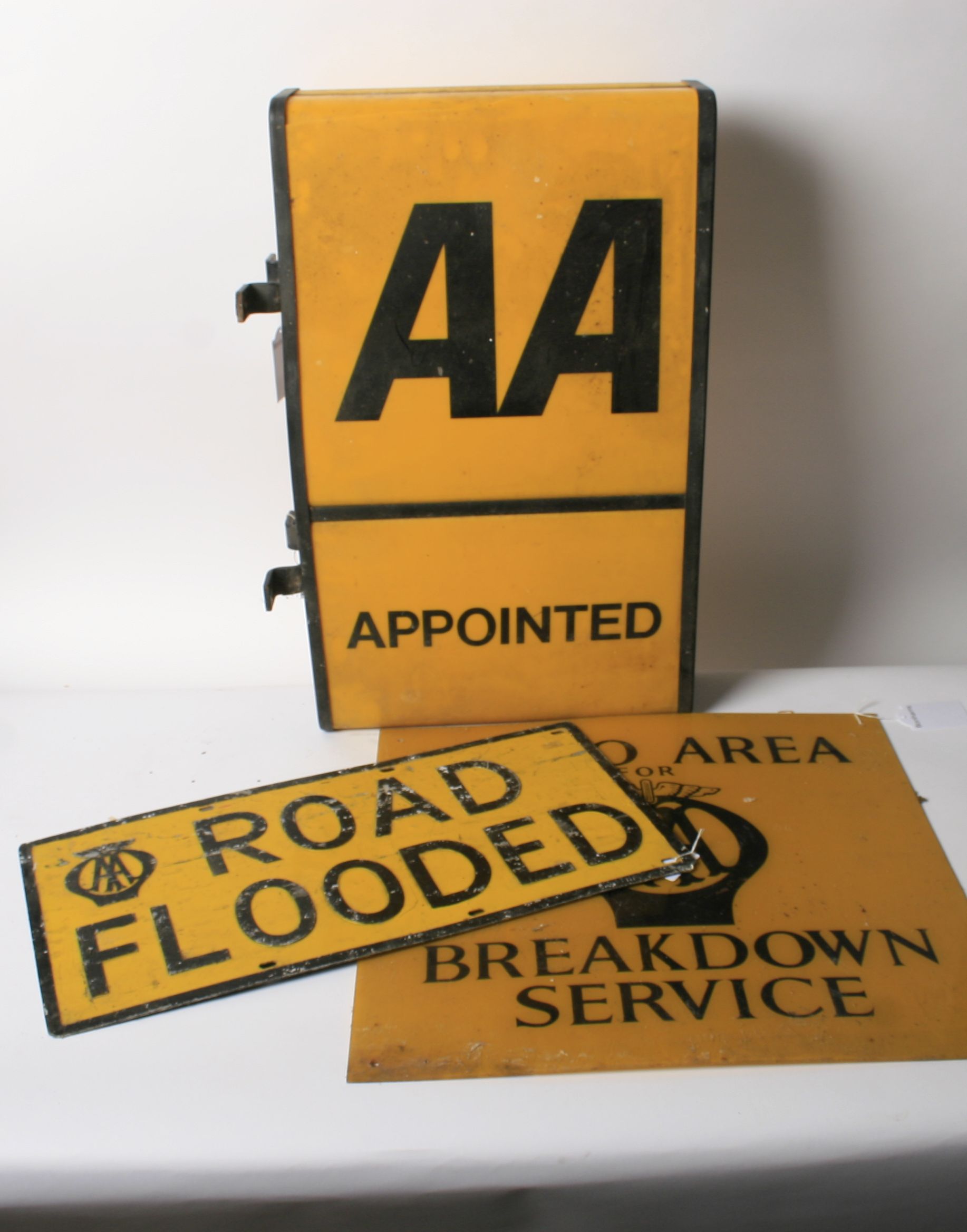 Bonhams Cars : Three Automobile Association signs,