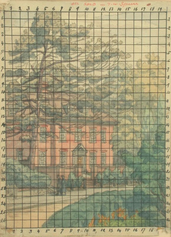 Bonhams : Charles Ginner (British, 1878-1952) House behind the Tree