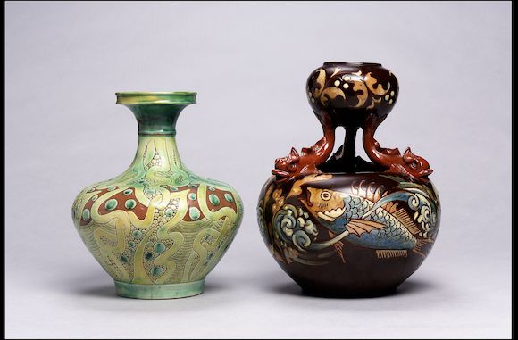 Bonhams : Charles Collis for Della Robbia, 1900 A Bulbous Earthenware ...