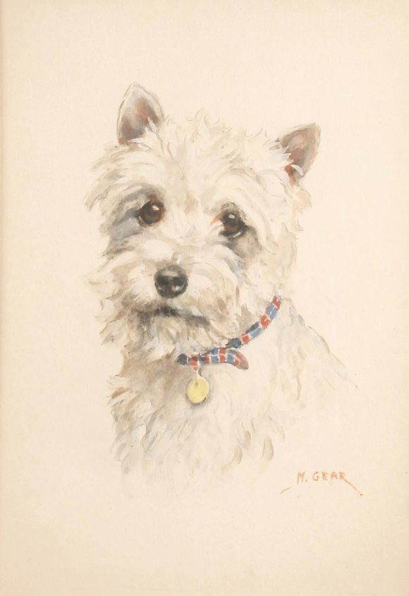 Bonhams : Mabel Gear (British, b.1900) A Scottish West-Highland Terrier ...