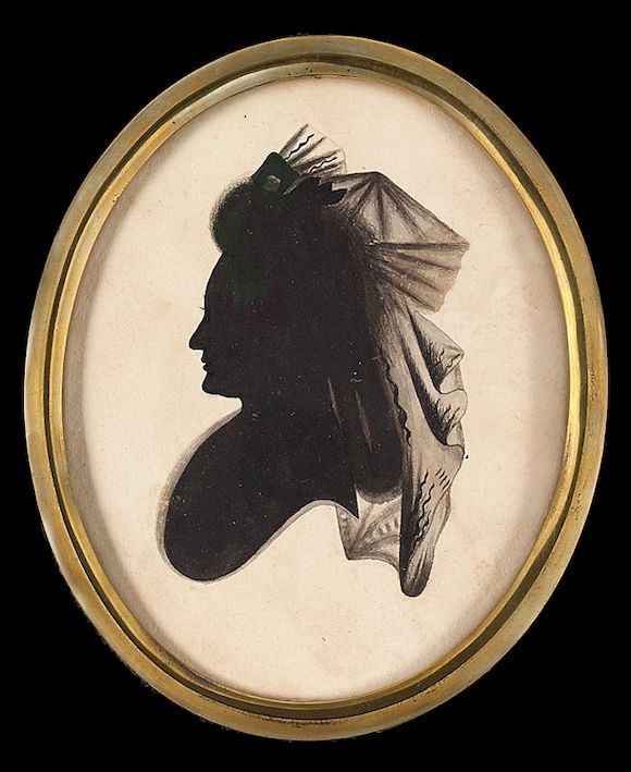 Bonhams : Miss Mary Lightfoot (British, fl.c.1785) A silhouette of a ...