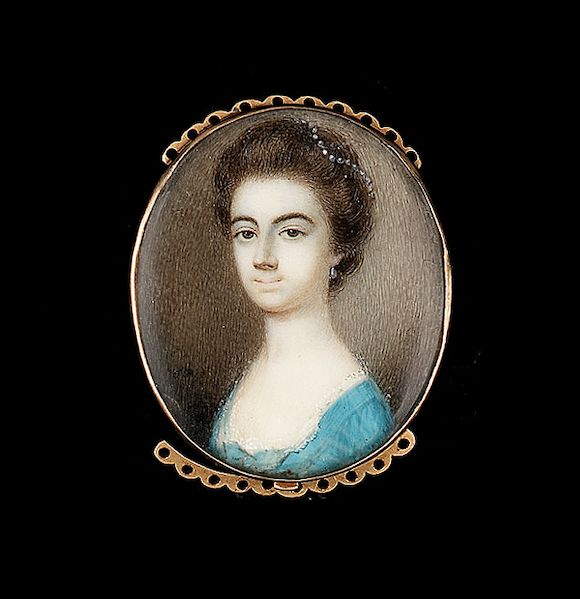 Bonhams : Thomas Redmond (Welsh, c.1745-1785) : A Lady, wearing blue ...