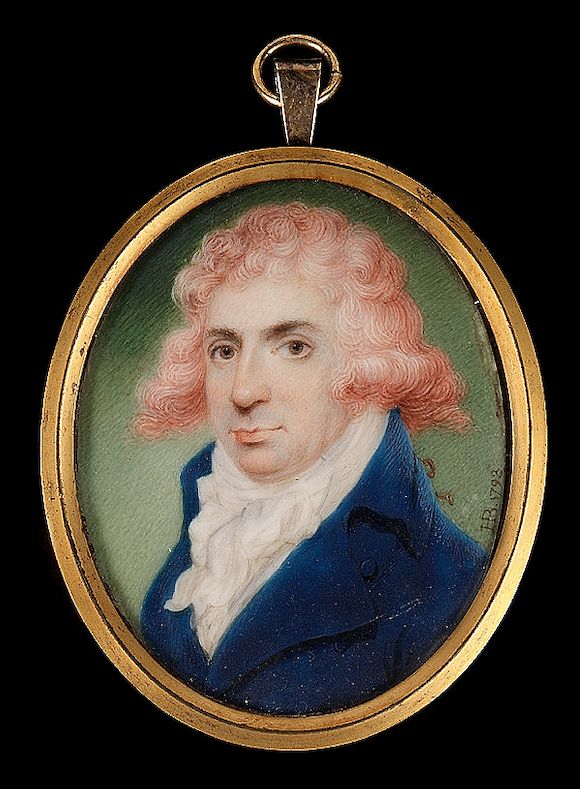 Bonhams : Henry Bone R.A. (British, 1755-1834) : A Gentleman, wearing ...