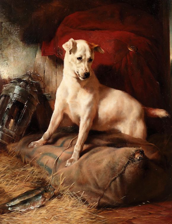 Bonhams : Edwin Douglas (British 1848-1914) The Bagged Fox 91.5 x 71 cm ...