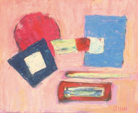 Bonhams : Anna Marie Hanke (20th Century) Shapes on a Pink Background ...