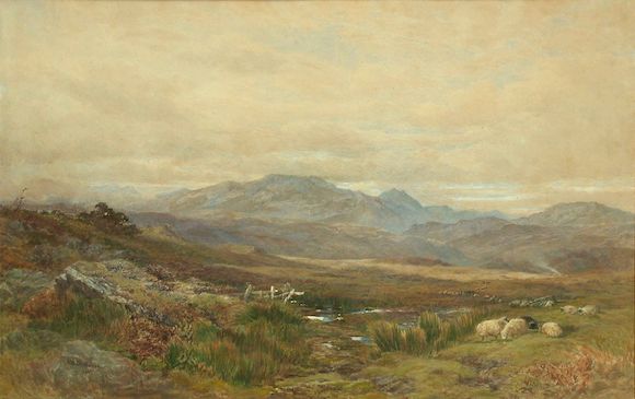 Bonhams : James William Whittaker (British, 1828-1876) Sheep in a ...