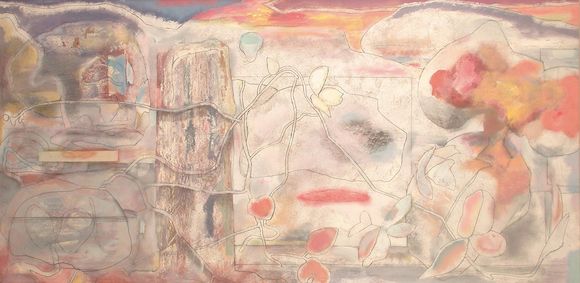 Bonhams : Derek Hyatt (British, b.1931) Winters Glance 60 x 120 cm.