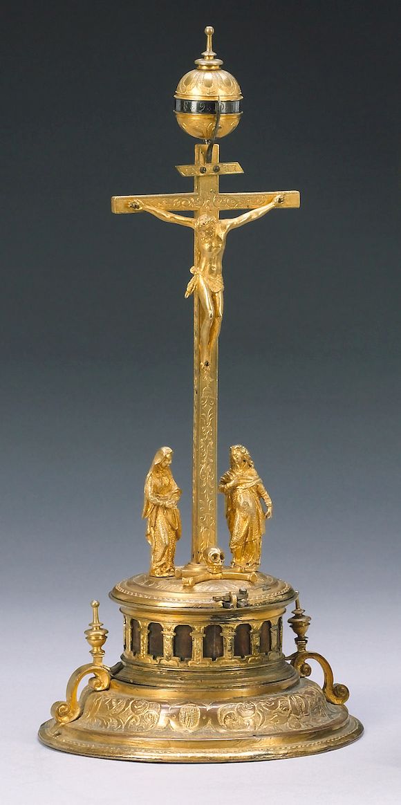 Bonhams : A 17th century Contintental Crucifix timepiece the associated ...