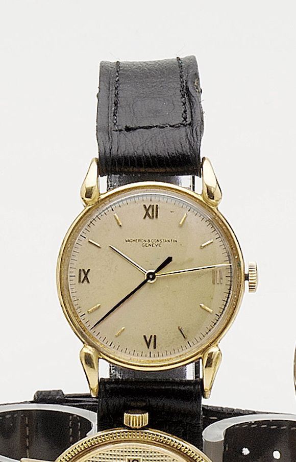 Bonhams : Vacheron & Constantin. An 18ct gold centre seconds wristwatch ...