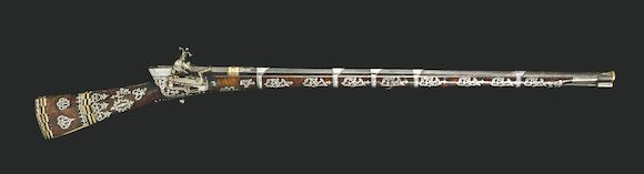 Bonhams : A Ottoman silver-mounted flint-lock Rifle Turkey, early 19th ...