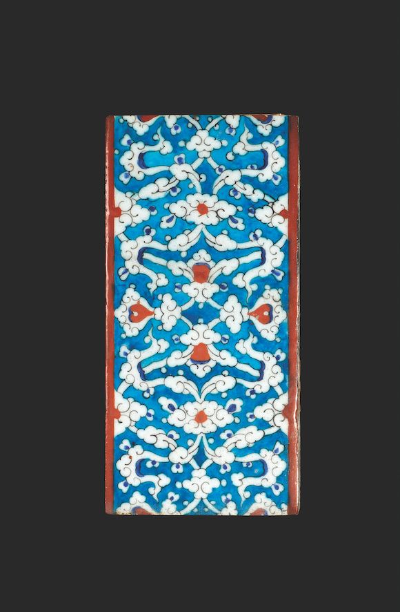 Bonhams : An Iznik pottery border Tile Turkey, circa 1570