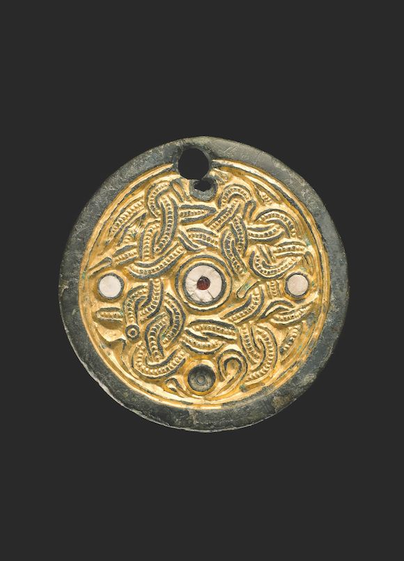 Bonhams : An Anglo-Saxon gilt bronze mount Circa 7th Century A.D.