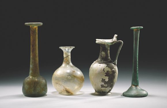Bonhams : Four Roman Glass Vessels 2nd-5th Centuries A.D. (4)