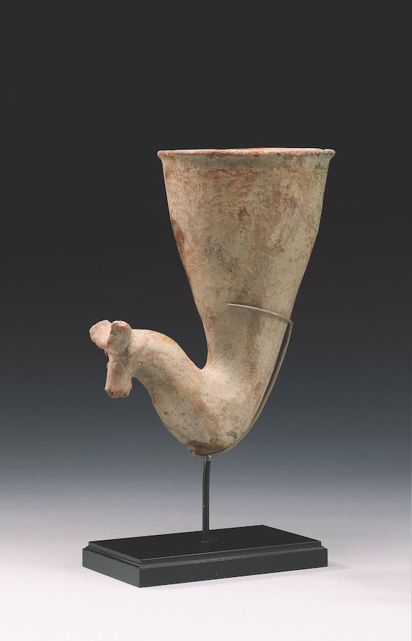 Bonhams : A Persian pottery rhyton 1st Millennium B.C.