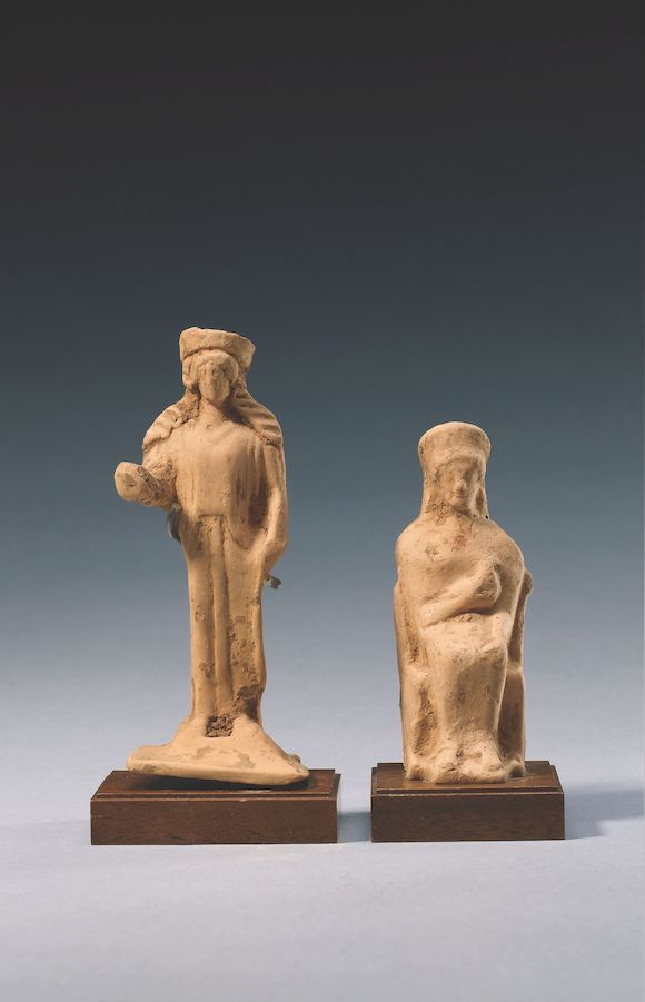 Bonhams : Two Greek terracotta statuettes Corinth, 5th-4th Centuries B ...