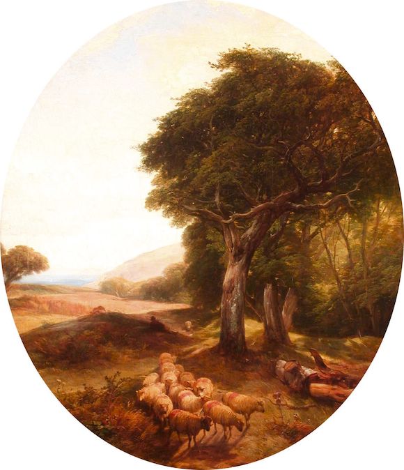 Bonhams : Henry Brittan Willis (British, 1810-1884) Sheep under a tree ...