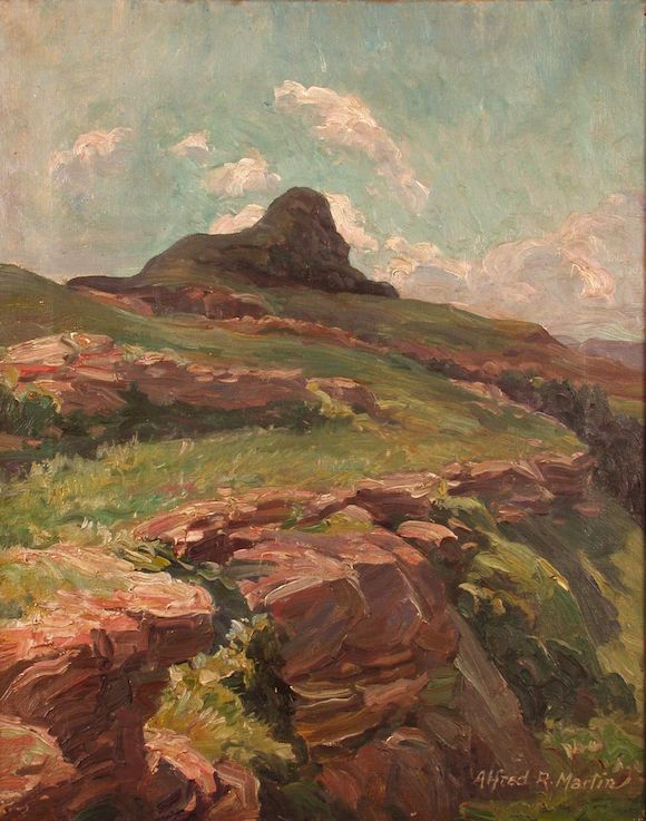 Bonhams : Alfred R Martin (British, fl. 1901-1928) A Hey Tor, Dartmoor ...