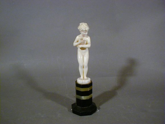 Bonhams : Ferdinand Preiss, circa 1920 A Carved Ivory Figure of a Small ...