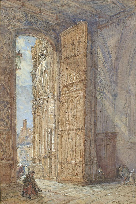 Bonhams : John Burgess (British, 1814-1874) Interior of Abbeville ...