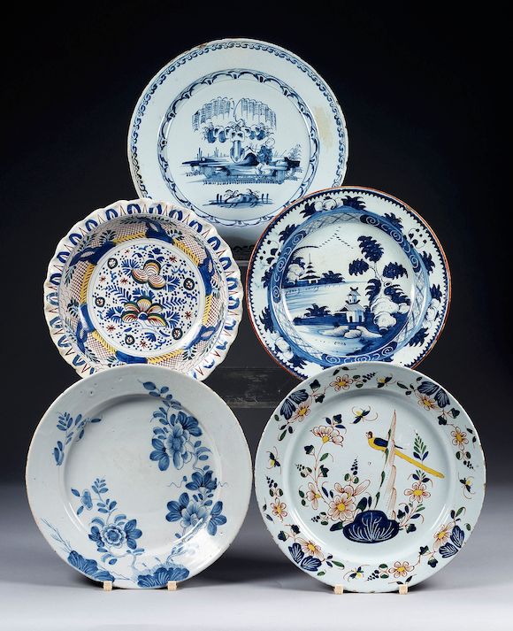 Bonhams : Two English Delft Chargers, circa 1750,