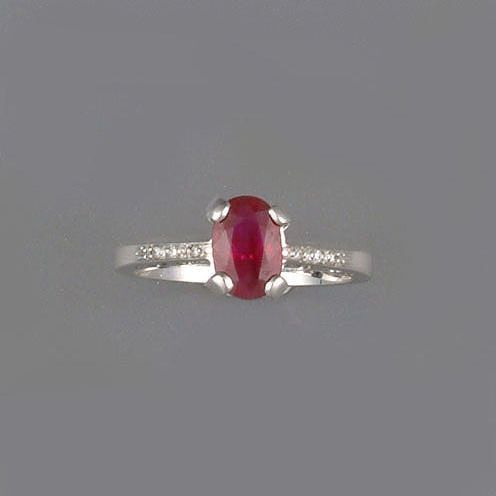 Bonhams : A ruby single-stone ring