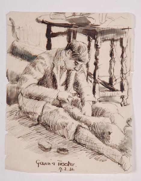 Bonhams : Christian Maxwell (1909-1980) "Gavin and Tracker"- an early ...
