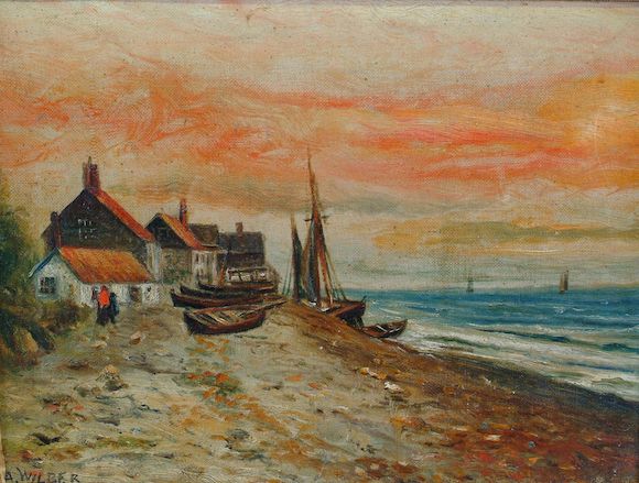 Bonhams : Allan Rutherford Wilber (Canadian, 1869 - 1949) Fishing boats ...