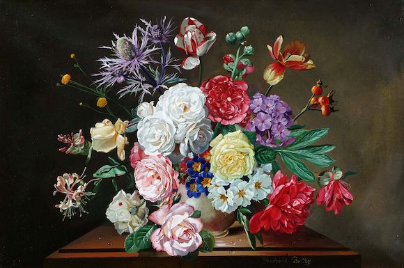 Bonhams : Frederick Victor Bailey (British, 20th Century) Still life of ...