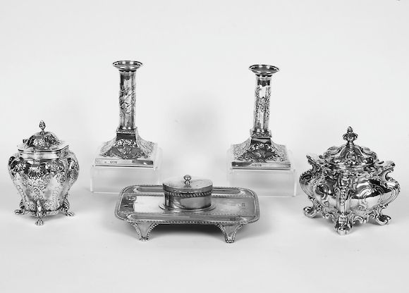 Bonhams : An Edwardian ink stand,