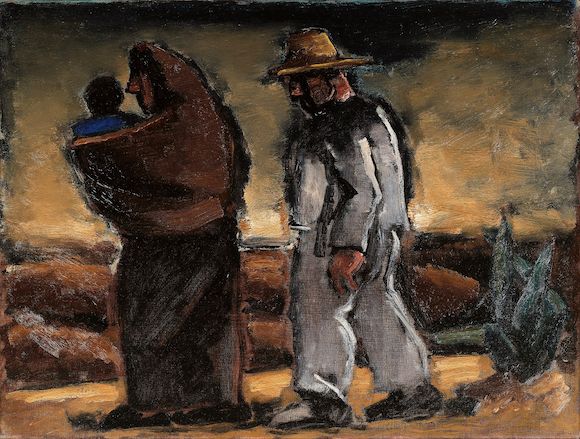 Bonhams : Josef Herman (1911-1999) Peasent family (sic) 45.5 x 60.5 cm ...