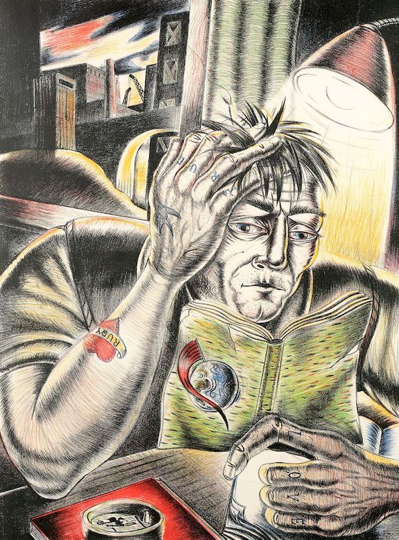 Bonhams : Ken Currie The self taught man Lithograph, printed in colours ...