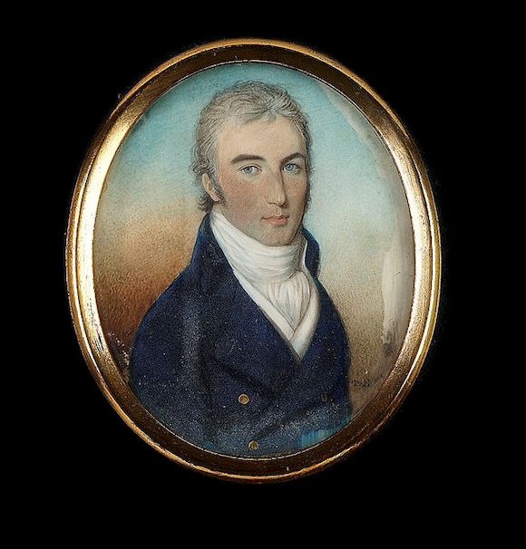 Bonhams : Thomas Hazlehurst, A young Gentleman, wearing blue coat ...