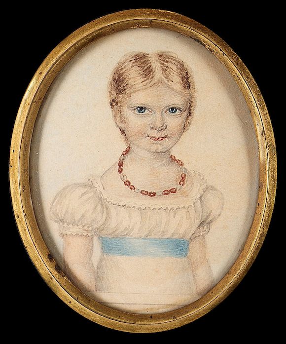 Bonhams : Eliza Thicke, Dorothy Garrison, aged 5, wearing white dress ...