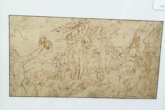 Bonhams : Dutch School, 18th century Port Scene with figures and boats ...