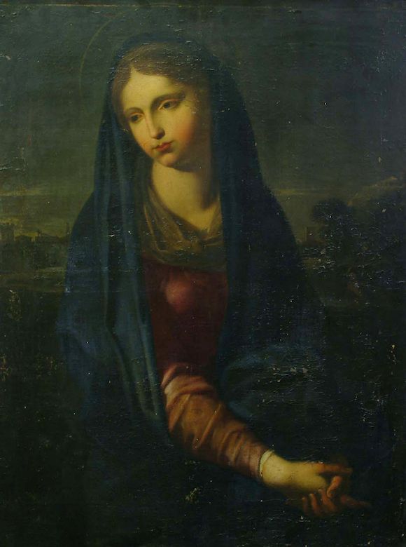 Bonhams : Follower of Raphael The Madonna in a landscape102 x 77cm