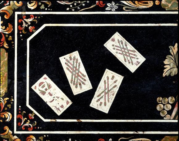 Bonhams : A fine late 17th century scagliola Table Slab 145 cm. wide ...