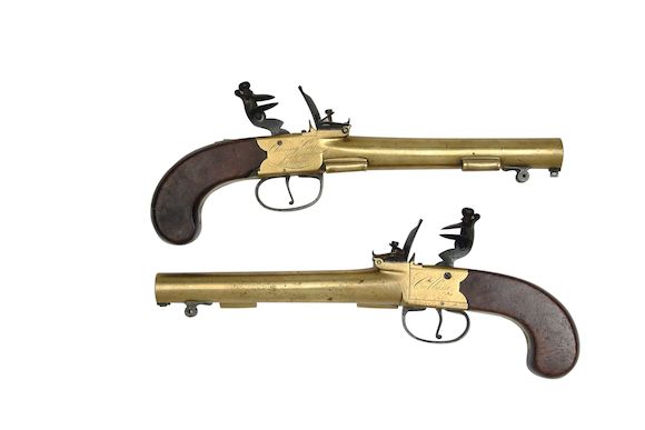 Bonhams : An Unusually Large Pair Of Flintlock Box-Lock Pistols By ...