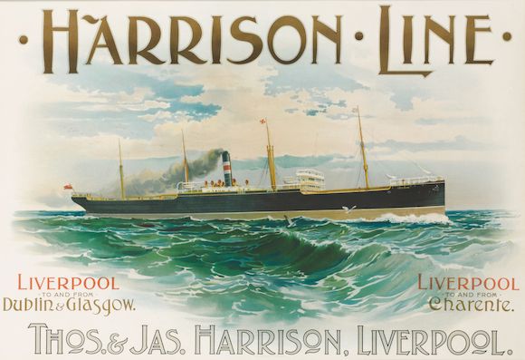 Bonhams : An Original Harrison Line Poster, SS TACTICIAN