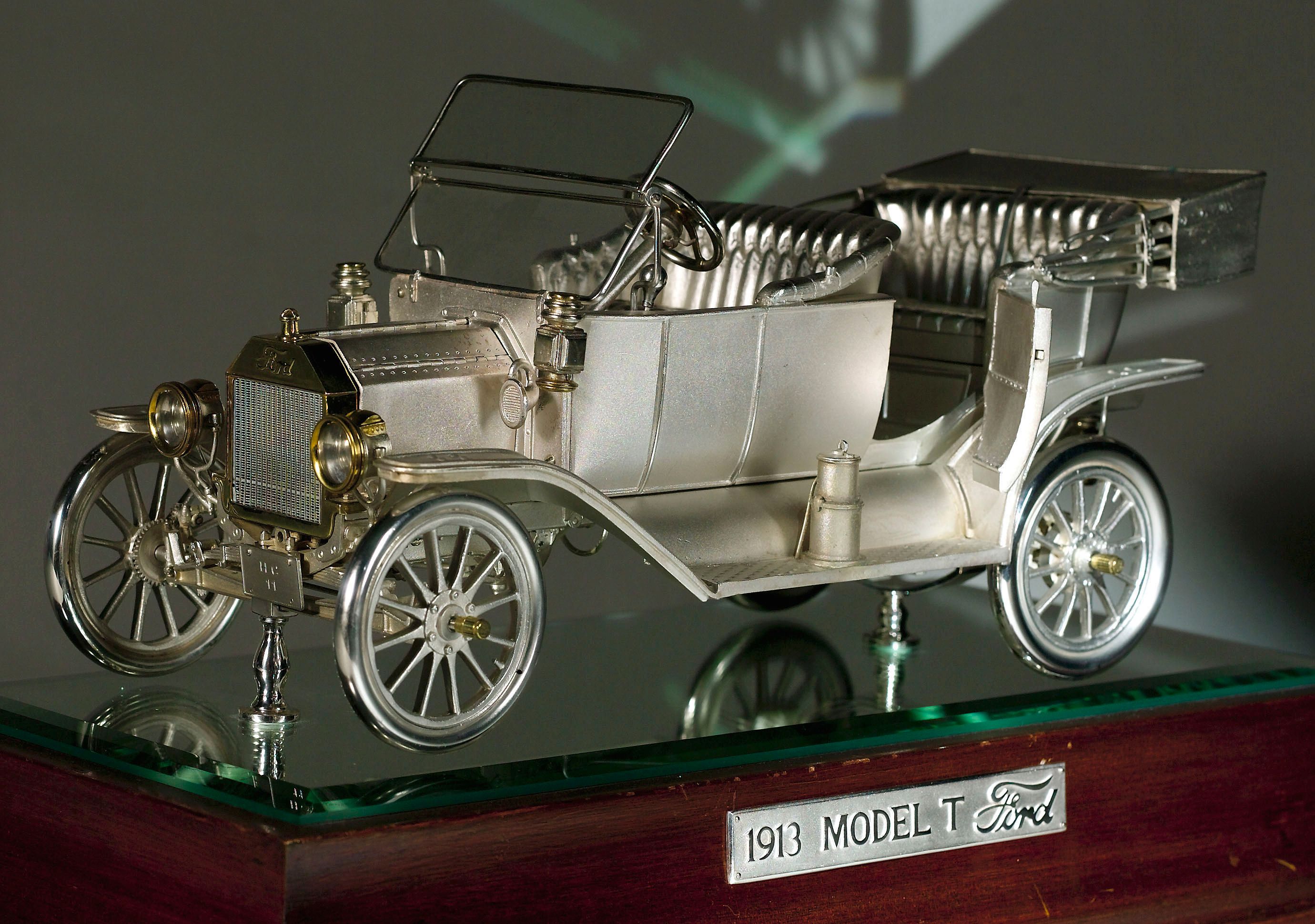 Bonhams Cars : A superb silver model of a 1913 Model T Ford,