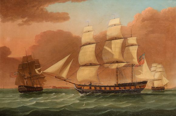 Bonhams : Attributed to Thomas Whitcombe (British, c.1752-1824) The ...