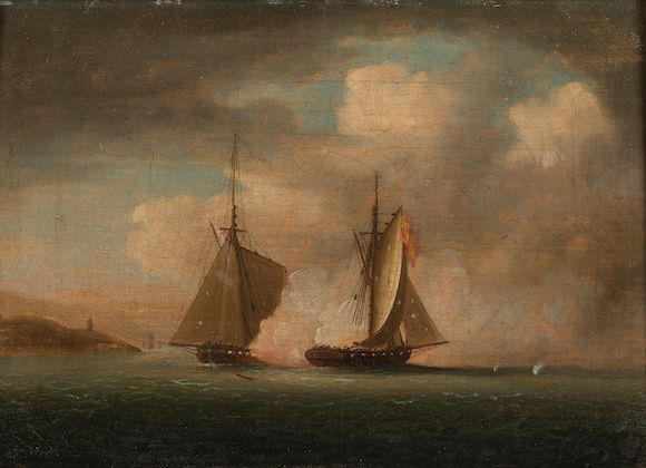 Bonhams : Thomas Buttersworth (British, 1768-1842) 'Gibraltar Point ...