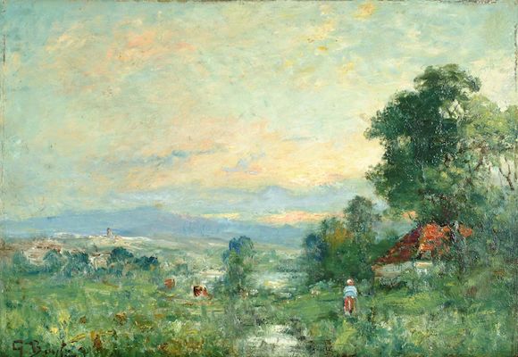 Bonhams : George Boyle (British, fl.1884-1899) Figures in a landscape ...