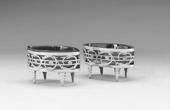 Bonhams : A pair of late 18th/early 19th century German silver salt ...