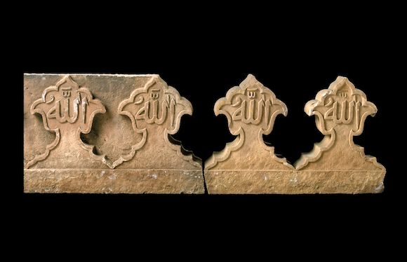 Bonhams : A sandstone calligraphic architectural Frieze Agra, circa 1565
