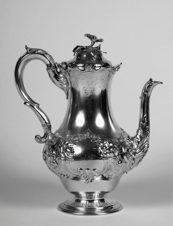 Bonhams : A Victorian pedestal coffee pot