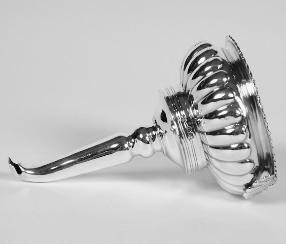 Bonhams : A silver wine funnel