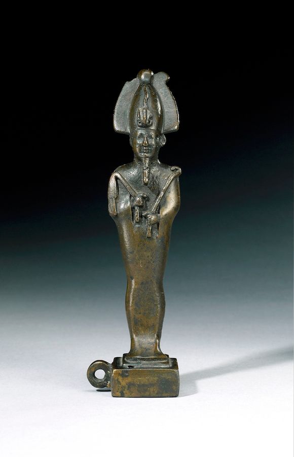 Bonhams : An Egyptian bronze figure of Osiris, Late Period, circa 500 B.C.