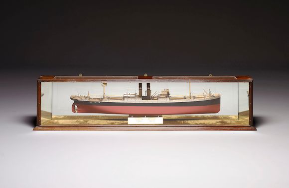 Bonhams : A Builder's Mirror Backed Half Model of the Steel Screw ...