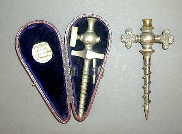Bonhams : A 19th Century champagne tap with twin Prince of Wales ...